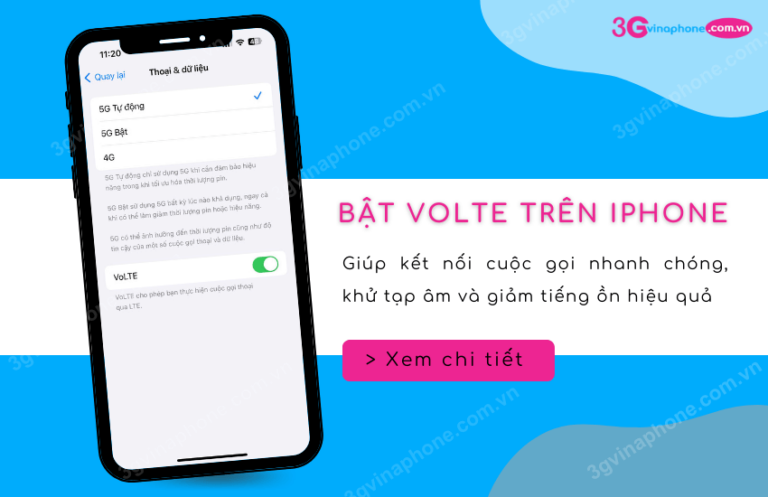 Kích hoạt/bật VoLTE trên iPhone khử tạp âm, giảm tiếng ồn